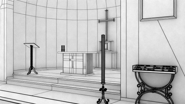 Italian Country Church 3D Model in Buildings 3DExport