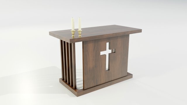 Wooden Altar 3D Model in Other 3DExport