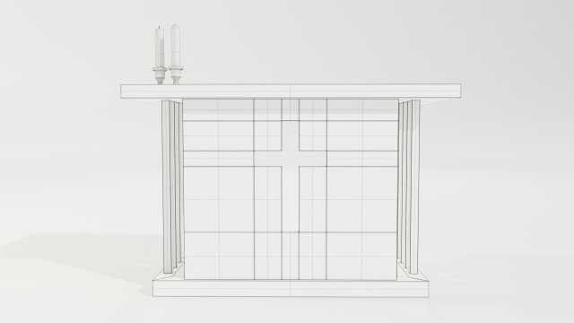 Wooden Altar 3D Model in Other 3DExport