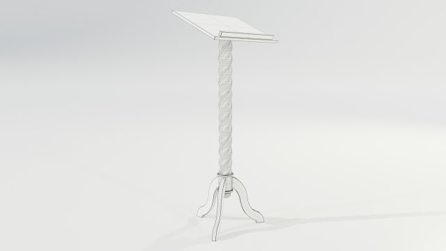 Wooden Lectern 3D Model in Other 3DExport