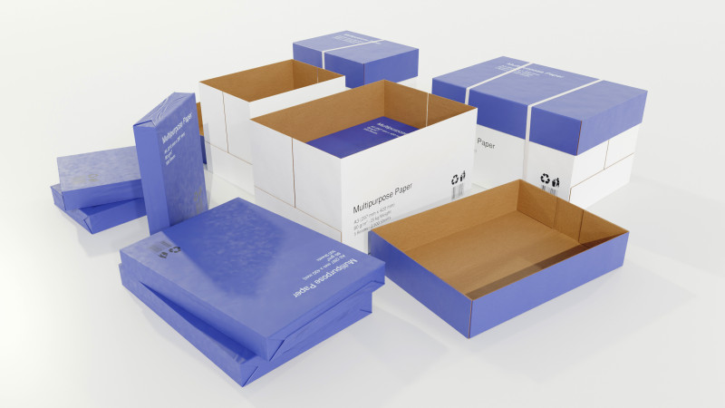Paper Boxes 3D Model in Other 3DExport