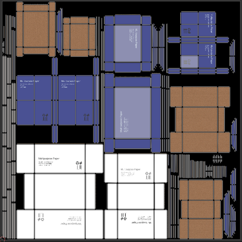 Paper Boxes 3D Model in Other 3DExport