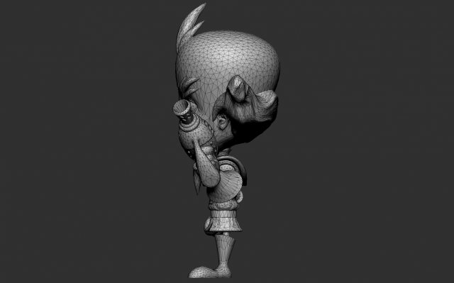 Dr Neo Cortex 3D Model in Cartoon 3DExport
