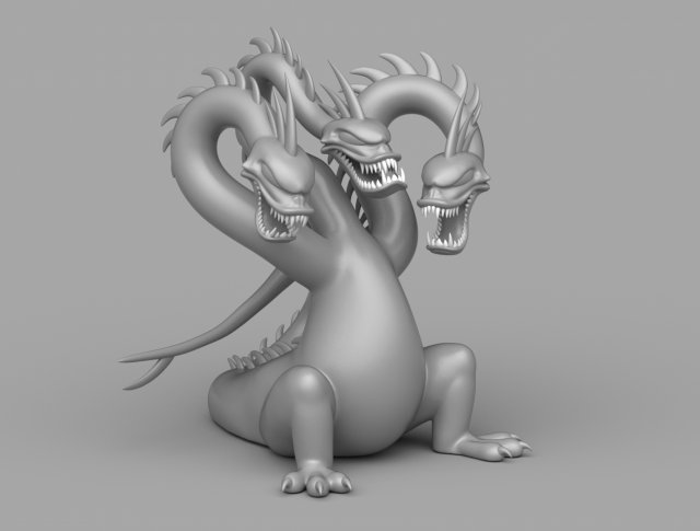 Hydra 3D Model in Cartoon 3DExport