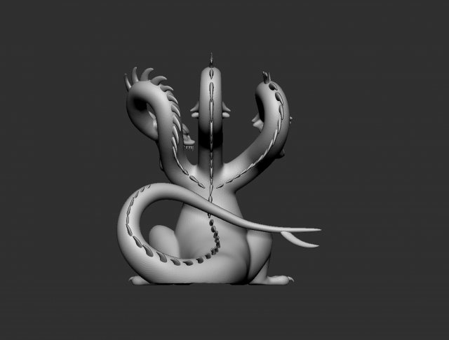 Hydra 3D Model in Cartoon 3DExport