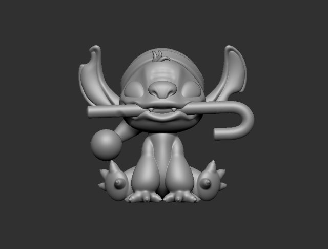 Stitch 3D Model in Cartoon 3DExport
