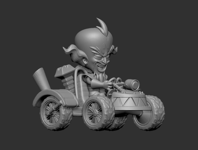 Dr Neo Cortex and Team Cortex Kart 3D Model in Cartoon 3DExport