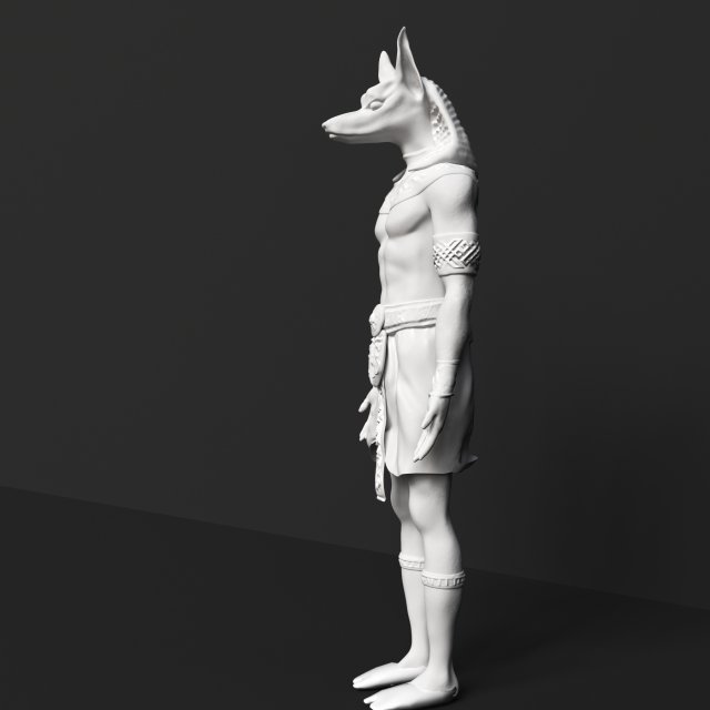 Anubis 3D Model in Anatomy 3DExport