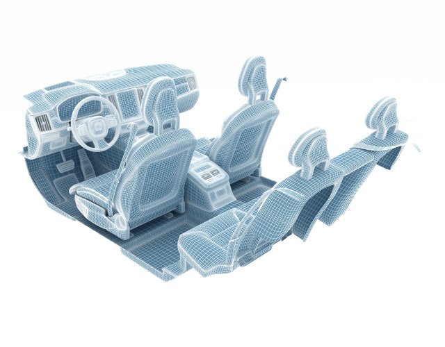 Car Interior 3D Model in Classic Cars 3DExport