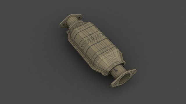 Catalytic Converter 3D Model in Parts of auto 3DExport