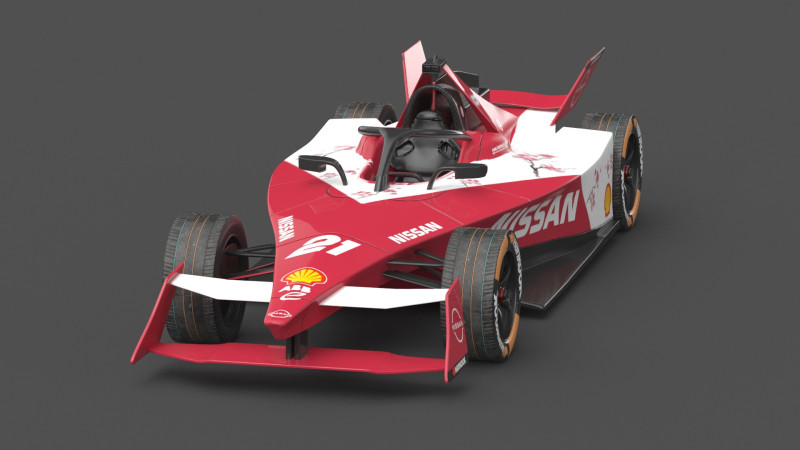 Nissan Formula E Team 2024 PBR 3D Model in Racing 3DExport