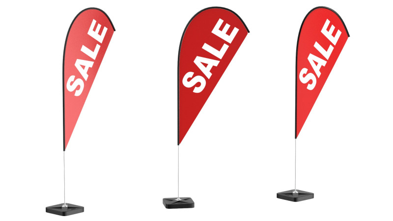 Flag Banners collection 3D Model in Environment 3DExport