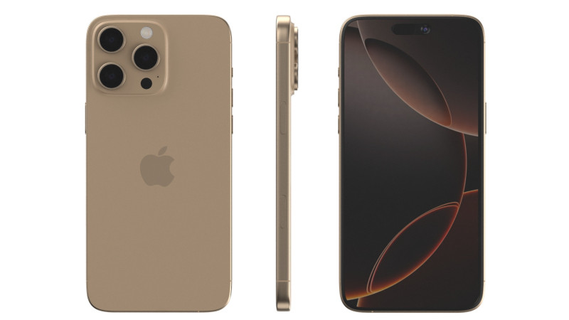 Apple iphone 16 pro max Desert 3D Model in Phone and Cell Phone 3DExport