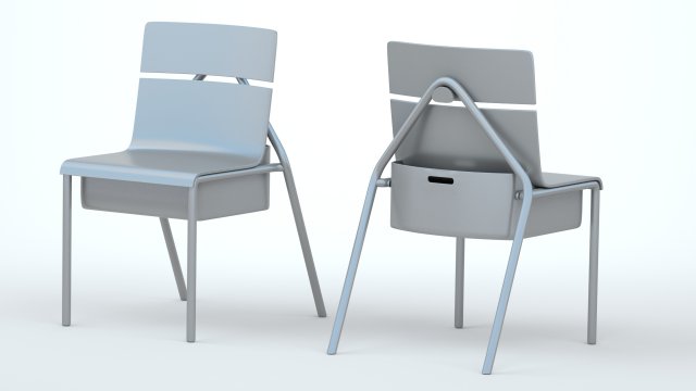 Afford Chair 3D Model in Stool 3DExport