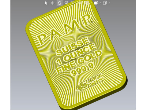 GOLD BAR 1oz PAMP Suisse TROY OUNCE Printable 3D Model in Other 619941 ...