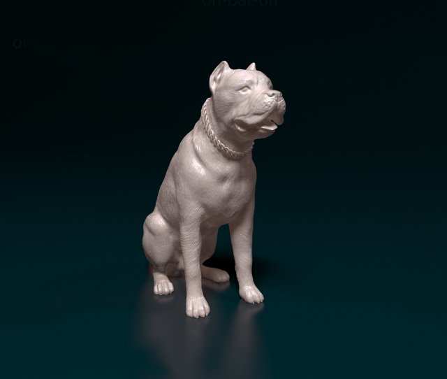 Cane Corso sitting 3D Print Model in Figurines 3DExport