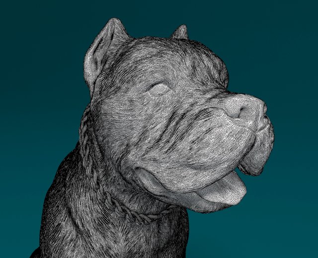 Cane Corso sitting 3D Print Model in Figurines 3DExport