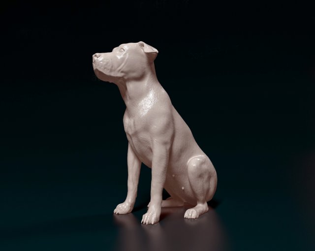 American Bulldog 3D Print Model in Figurines 3DExport
