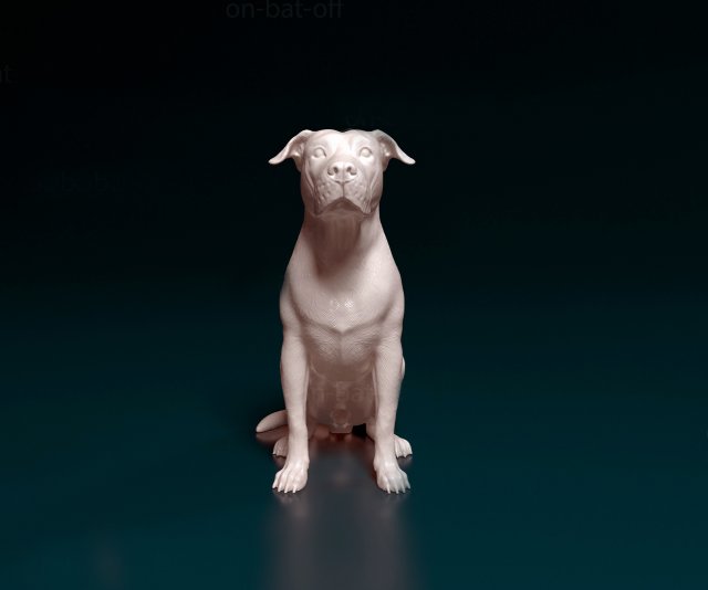 American Bulldog 3D Print Model in Figurines 3DExport