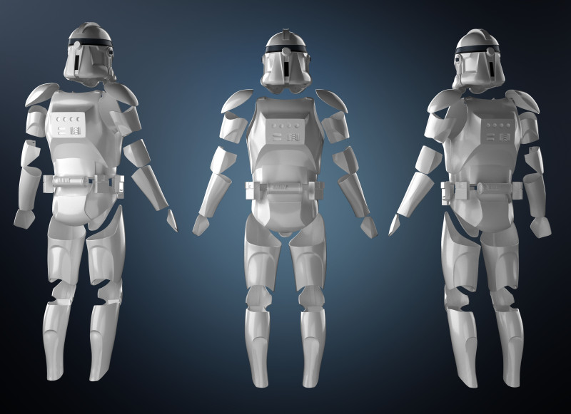 Clone Armor Phase2 Revange of The Sith Star Wars 3d Print model 3D Model in Man 3DExport
