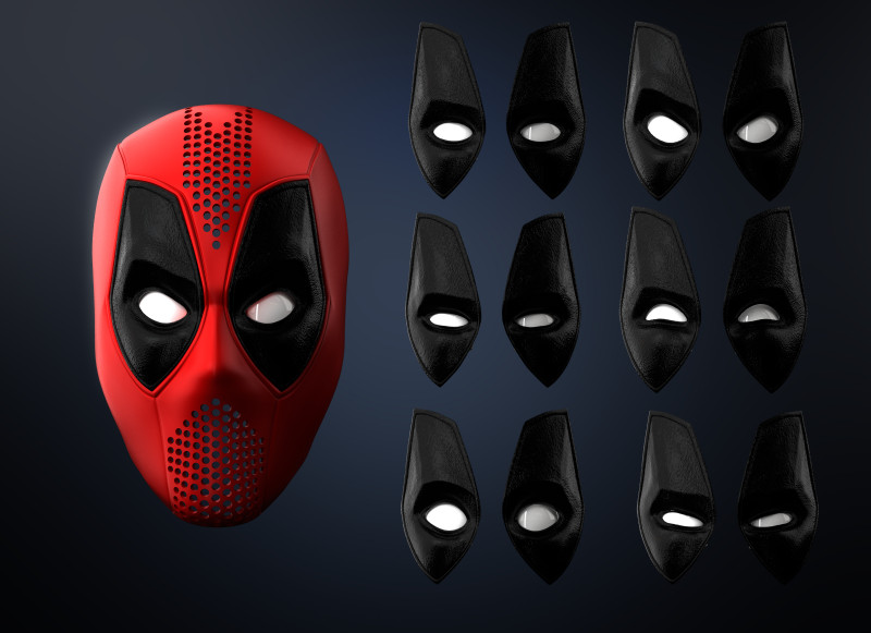 Deadpool faceshell mask shell 3d Print model 3D Model in Other 3DExport