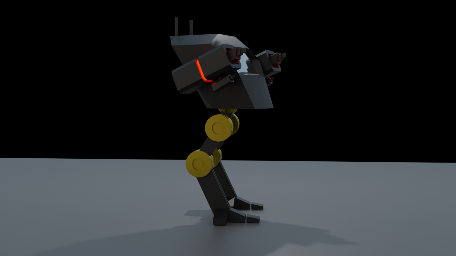 Low Poly Coloured Mecha 3D Model in Robot 3DExport