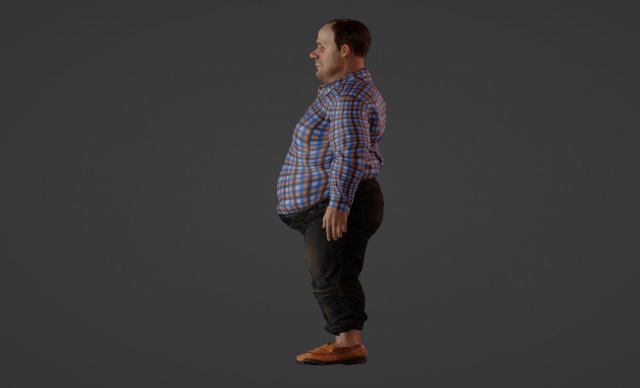 Fat man 3D Model in Man 3DExport
