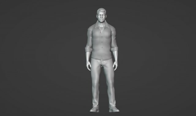 Standard man with stubble 3D Model in Man 3DExport