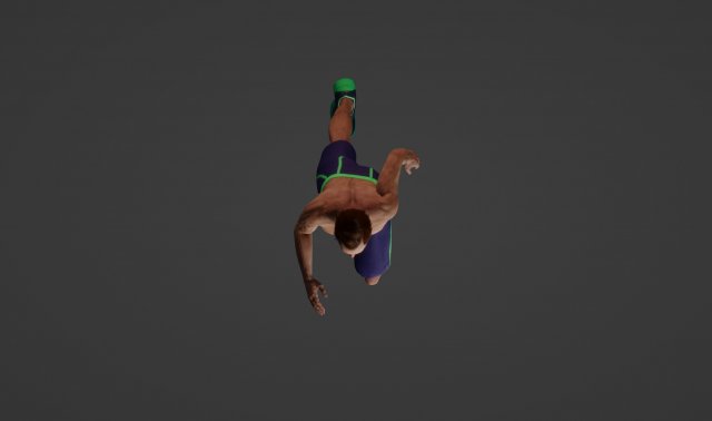 Realistic of a Determined Runner 3D Model in Man 3DExport