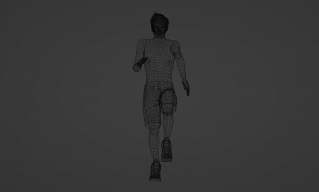 Realistic of a Determined Runner 3D Model in Man 3DExport