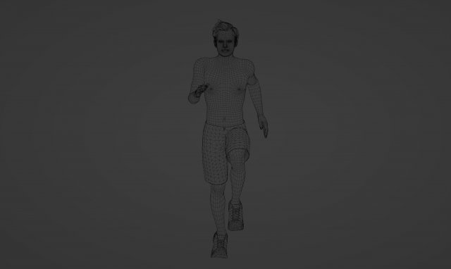 Realistic of a Determined Runner 3D Model in Man 3DExport