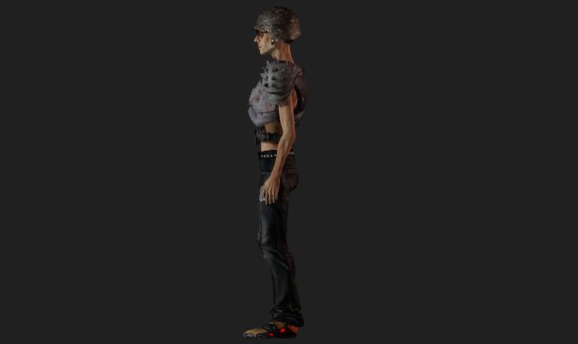 Strange Cyberpunk Soldier 3D Model in Man 3DExport