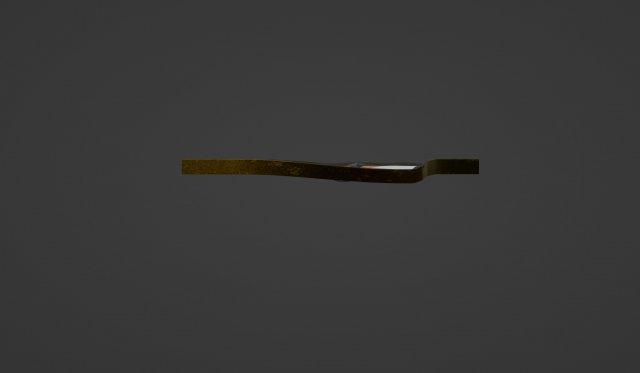 Tri-Parted Pointed Heraldic Shield 3D Model in Shield 3DExport