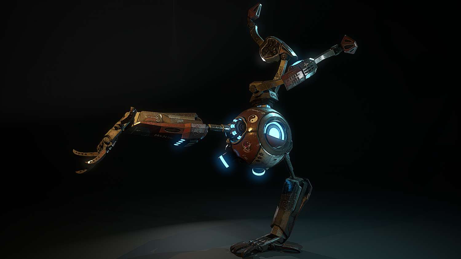 Prototype version of the robot assistant 3D Models in Combat 3DExport
