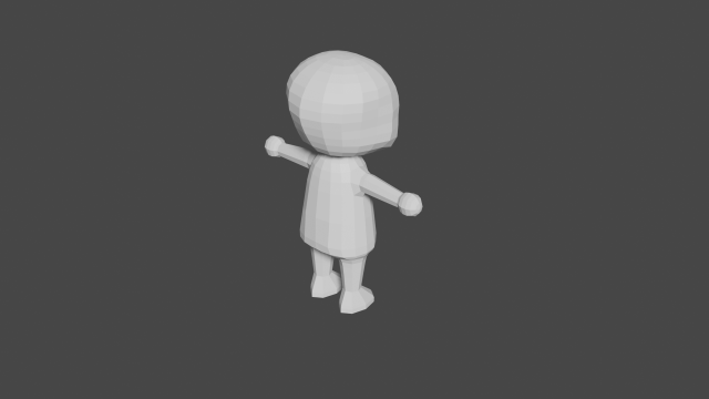 Low-Poly Small Character Base Chibi Style 3D Model in Cartoon 3DExport