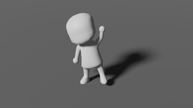 Low-Poly Small Character Base Chibi Style 3D Model in Cartoon 3DExport