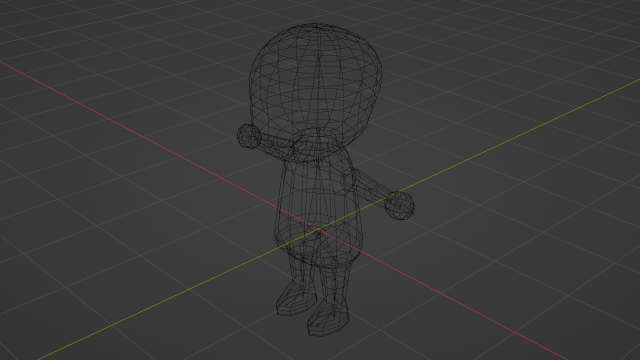 Low-Poly Small Character Base Chibi Style 3D Model in Cartoon 3DExport