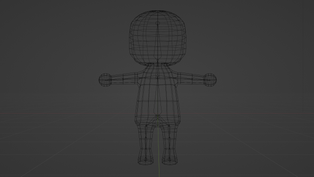 Low-Poly Small Character Base Chibi Style 3D Model in Cartoon 3DExport