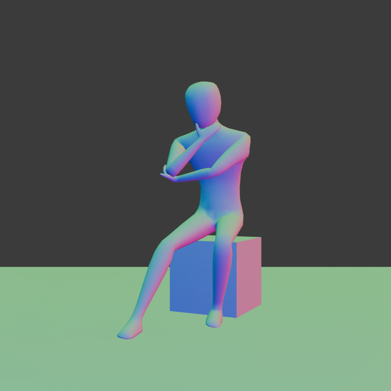 Low-Poly Character Base Male 3D Model in Çizgi 3DExport