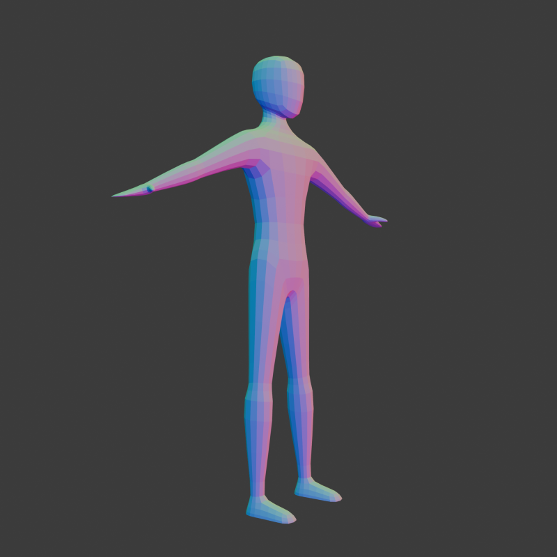 Low-Poly Character Base Male 3D Model in Çizgi 3DExport