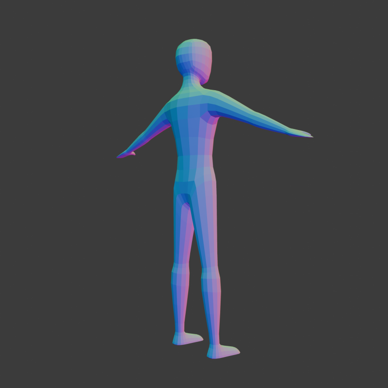 Low-Poly Character Base Male 3D Model in Çizgi 3DExport