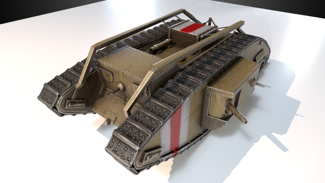 Mark 5 male lowpoly 3D Model in Tank 3DExport
