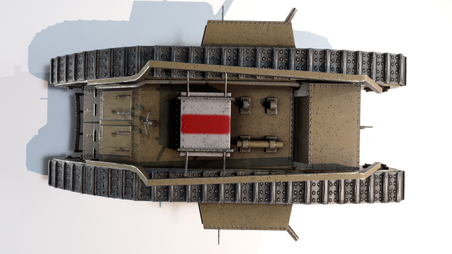 Mark 5 male lowpoly 3D Model in Tank 3DExport