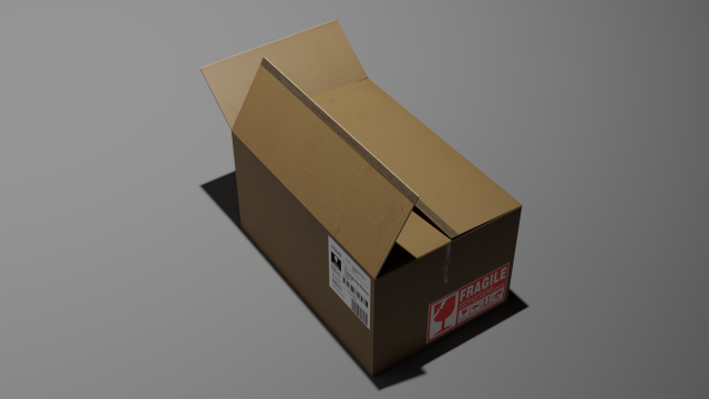 Cardboard box 3D Model in Other 3DExport
