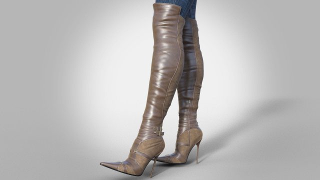 GIANMARCO LORENZI pointy toe high heels boots 3D Model in Clothing 3DExport