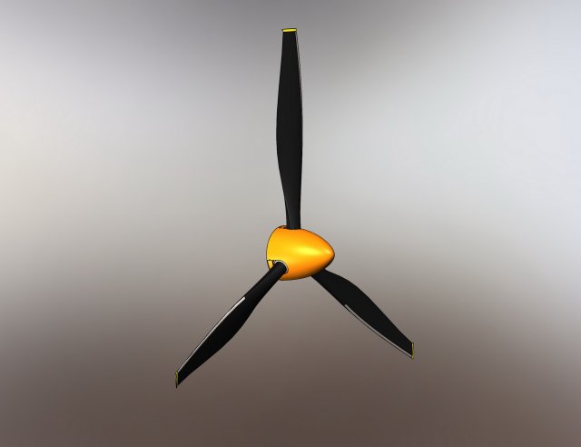 of a three-blade propeller for light aircraft 3D Model in Parts 3DExport