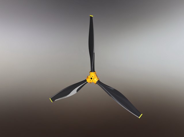 of a three-blade propeller for light aircraft 3D Model in Parts 3DExport