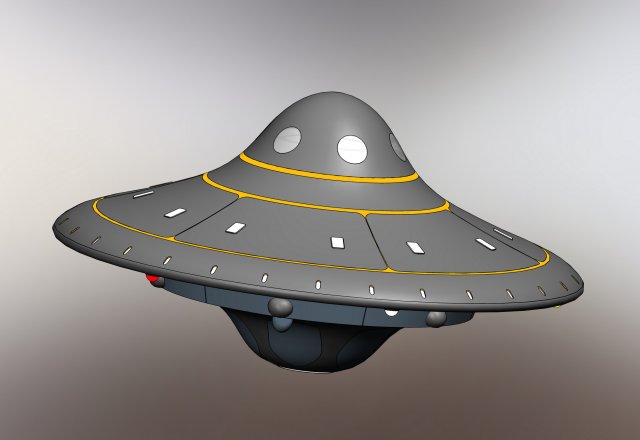 of a realistic UFO Free 3D Model in Fantasy Spacecraft 3DExport