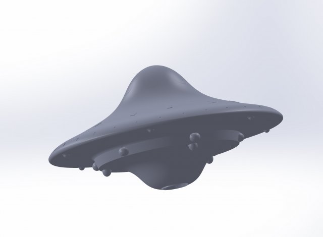 of a realistic UFO Free 3D Model in Fantasy Spacecraft 3DExport