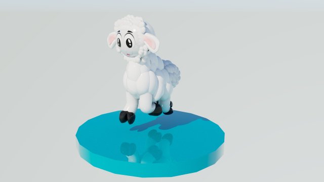 Alpaca Lama Rigged And Animated 3D Model in Sheep 3DExport